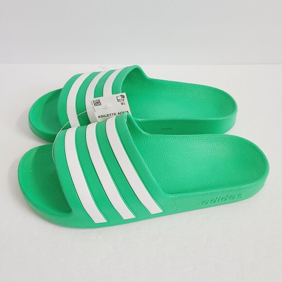 adidas | Shoes | New Adidas Adilette Aqua Slides Fy848 Size 2 Green ...